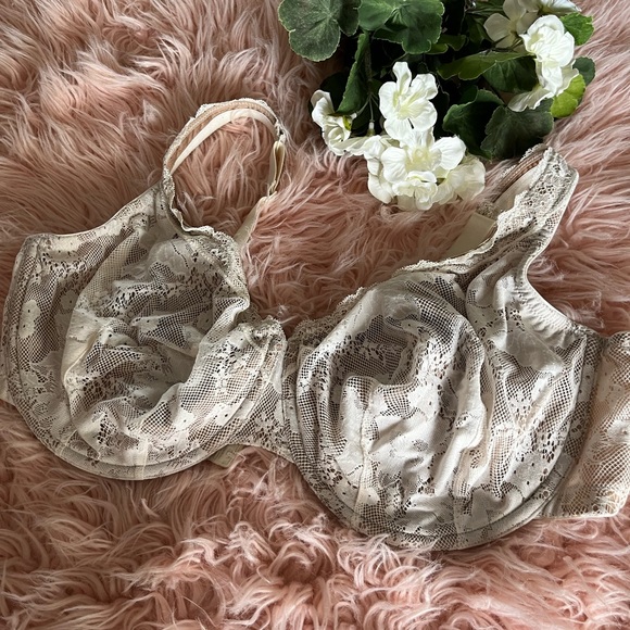 Cacique | Intimates & Sleepwear | Cacique Beige Lace Full Coverage ...
